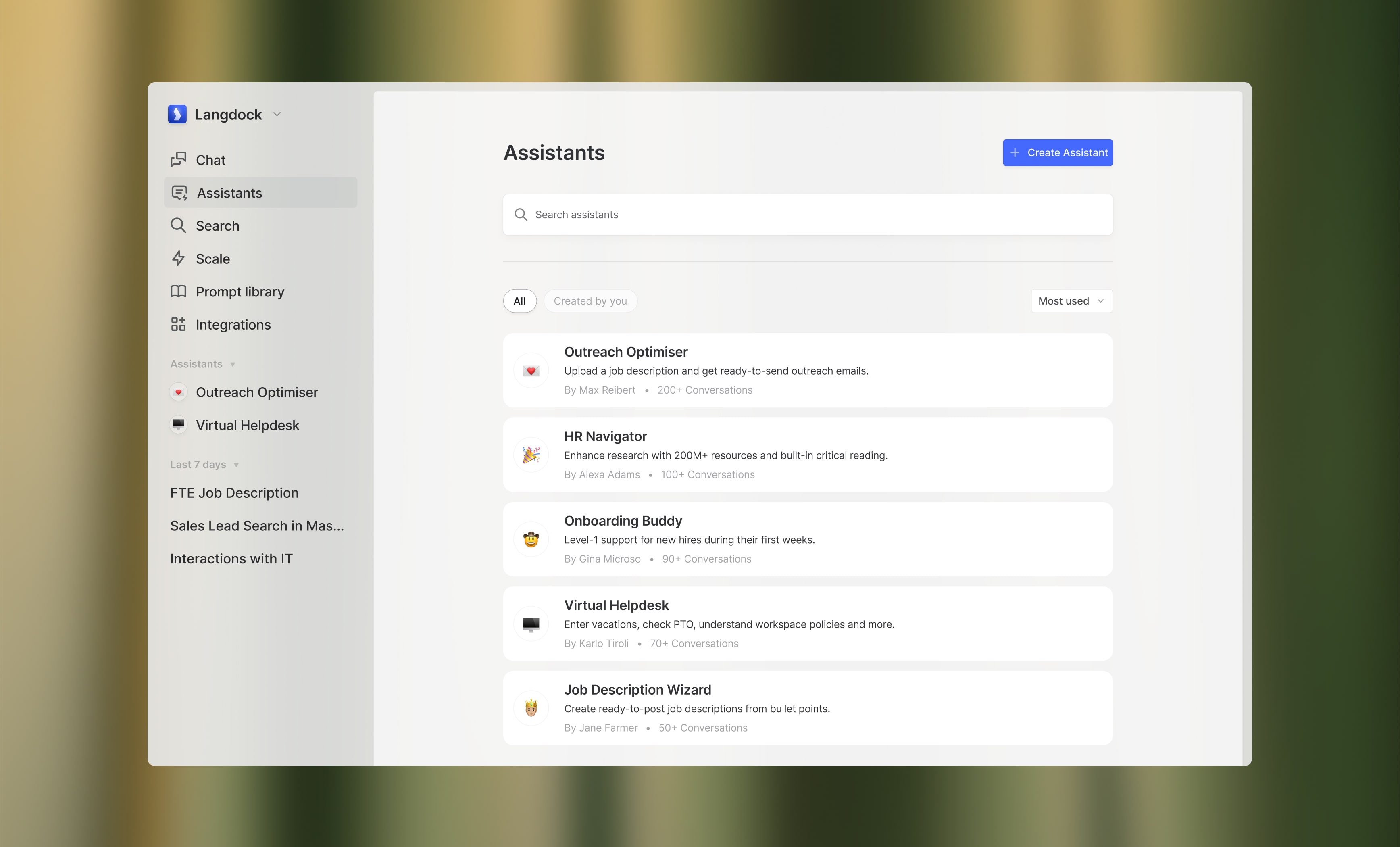 Assistants | Create an AI Assistant for every use-case.