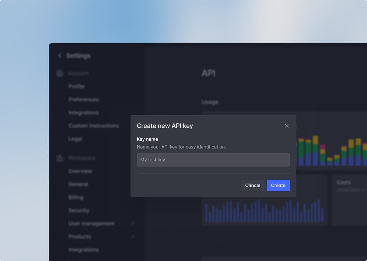 API | All models in one API. Unified and GDPR-compliant.