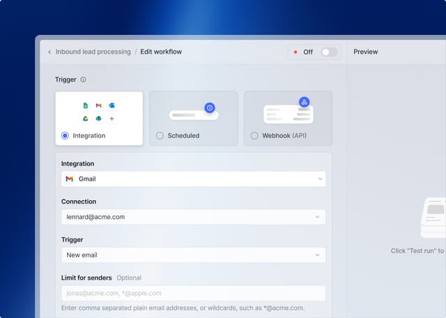 Workflows | Automatisiere deine Arbeit mit AI.
