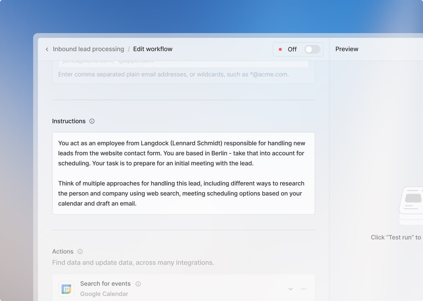 Workflows | Automate your work with AI.